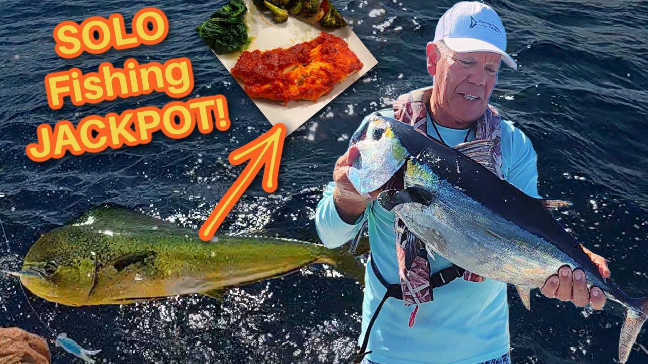 Solo Off-Shore Slam: 15lb Blackfin Tuna & Mahi Catch + Easy Harissa ...