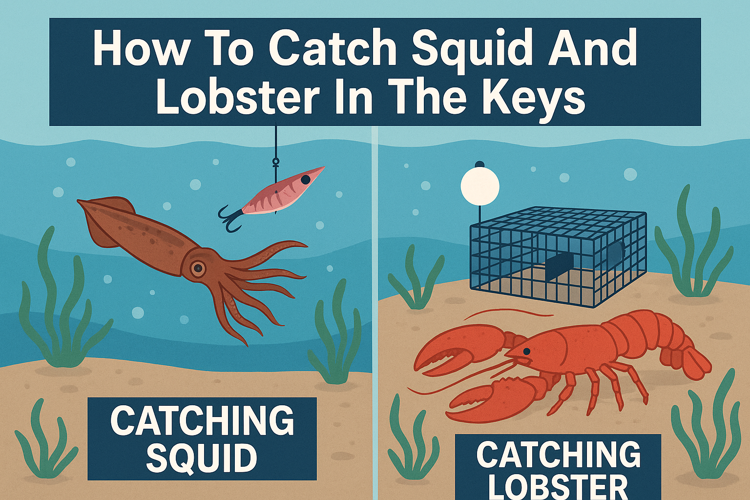 How To Catch Squid And Lobster In The Keys | Keys Fishing Trip - Get ...